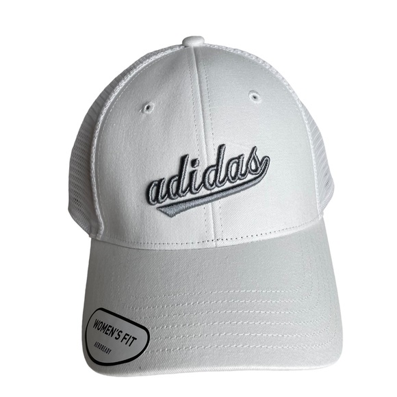 adidas | Accessories | Adidas Womens Mesh Trucker Hat White Mesh Back ...